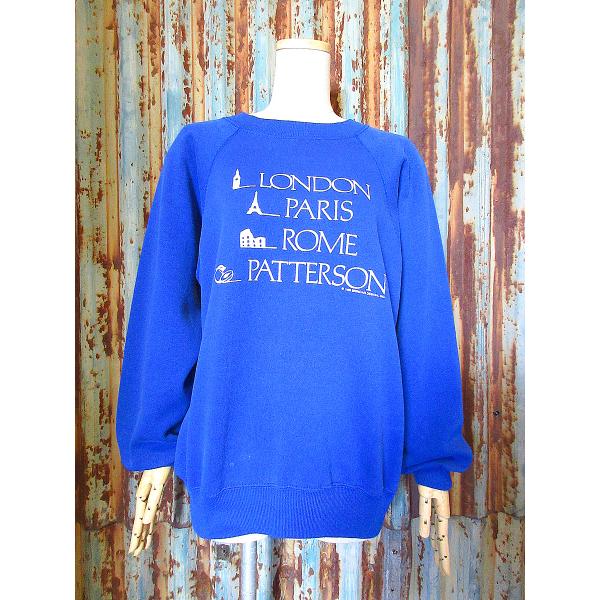 ◆商品名◆1980’s BRINDAR DESIGN, INC ヨーロッパプリントスウェット 青 size L◆サイズ◆表記：L身幅：約58cm裄丈：約85cm（首元中央からの計測です。）着丈：約59cm※計測箇所によって多少異なりますので...
