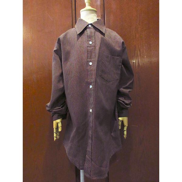 ◆商品名◆1970's DEADSTOCK Vanderbilt キッズ ストライプ 長袖シャツ size 14◆サイズ◆表記：14肩幅：約36cm身幅：約46cm袖丈：約57cm着丈：約68cm※計測箇所によって多少異なりますのでだいたい...