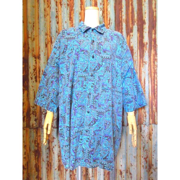 ◆商品名◆1980’s-1990’s Boly OBJECTS七分袖コットン総柄シャツ size 3X TALL◆サイズ◆表記：3X TALL肩幅：約60cm身幅：約78cm袖丈：約37cm着丈：約90cm※計測箇所によって多少異なりますの...