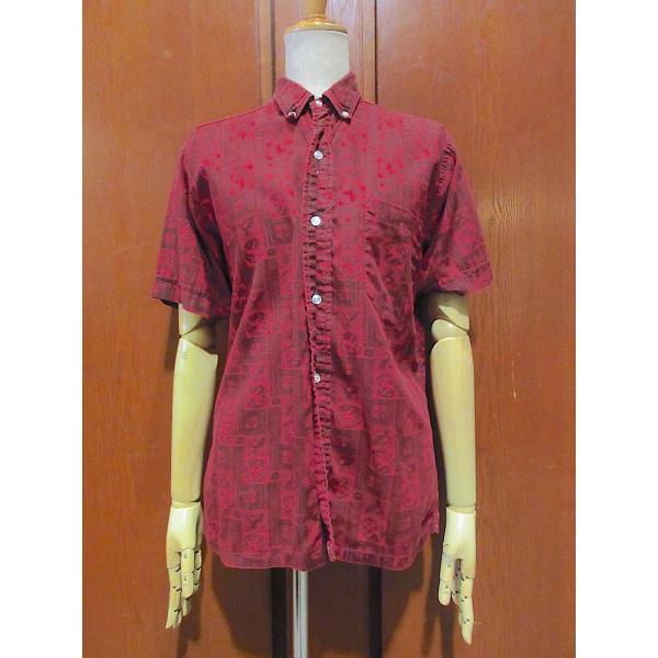 ◆商品名◆1960's ROB ROY 総柄 コットン 半袖ボタンダウンシャツ size 18◆サイズ◆表記：18肩幅：約39cm身幅：約50cm袖丈：約20cm着丈：約66cm※計測箇所によって多少異なりますのでだいたいの目安としてお考え...