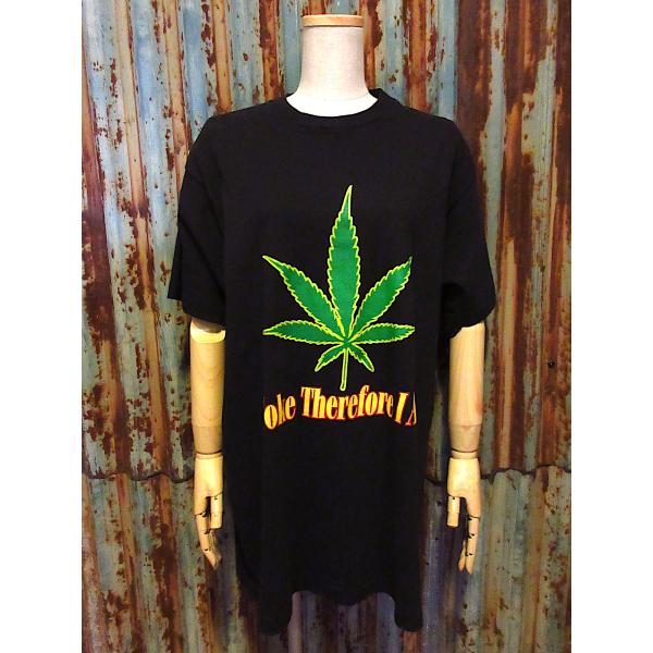 ◆商品名◆1990's DEADSTOCK I Toke Therefore I Am!マリファナTシャツ黒size XL◆サイズ◆表記：XL肩幅：約47cm身幅：約58cm袖丈：約19cm着丈：約78cm※計測箇所によって多少異なりますの...