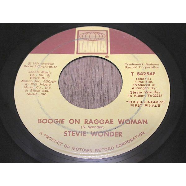 ◆商品名◆STEVIE WONDER Boogie On Raggae Woman / Seems So Long TAMLA RECORDS T 54254F◆状態◆・盤経年によるノイズ、所々にスレ、多少の汚れ・ラベル所々にスレ、汚れ◆商...