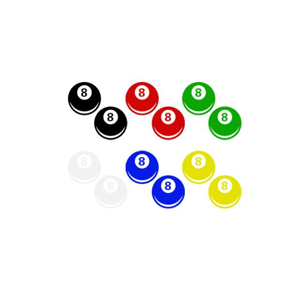 ビリヤード ボール 2個セット ステッカー大人気モチーフの「ビリヤード」ボール2個セット！カラーバリエーションも豊富で組み合わせても◎オールドスクールな定番ステッカーです＾＾※サイズは画像内に記載がございます。