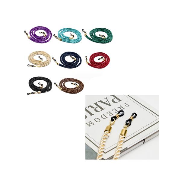 メガネチェーン「ラグジュアリーロープ」高級ホテルなどにありそうなロープを使ったリッチなメガネチェーン♪♪つけ心地も良く、どんなシーンでも使えて便利◎カラーバリエーションも豊富なのでファッションに合わせてコーディネートできます♪全色持っておき...