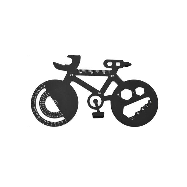 ロードバイク型 万能ツールカードサイズで財布などに入れておけば旅先などでいざという時に大活躍、お守り代わりの万能ツール！！長さや角度の計測、非常食などの缶開け、ネジ回し、六角レンチ、かわいい自転車型ですが結構役立ちます！ちょっとしたプレゼン...