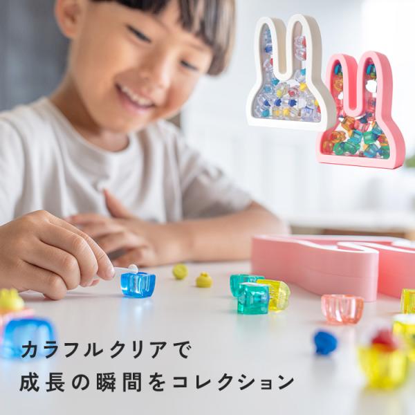 ■商品名乳歯ケース 乳歯入れ かわいい 乳歯 ケース 収納ケース メモリアルボックス 記念 インテリア 子供 出産祝い 内祝い 自立式 保存ケース ディスプレイ ウサギ クリアケース カラフル 胎毛 産毛 ファーストカット プレゼント ギフ...