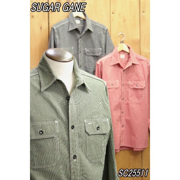 SUGAR CANE SC25511  JEAN CORD L/S WORK SHIRT