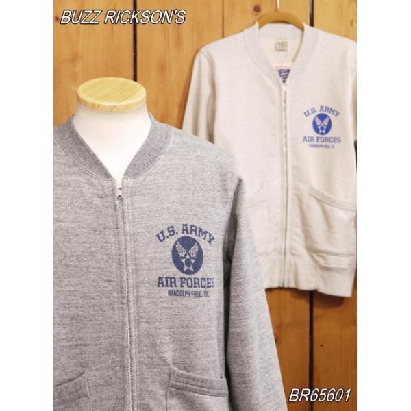BUZZ RICKSON'S BR65601U.S. ARMY AIR FORCE FULL ZIP CREW SWEAT
