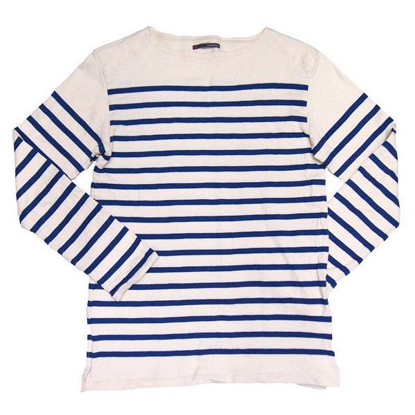 爽やかなボーダーが素適なカットソー。今ではお馴染みのアイテムですが、手染め屋さんではこのバスクシャツの基本設計にしっかりと基づいたデザイン技法をベースにオリジナルのアクセントを加え、手染メ屋のボーダーシャツとして完成させています。【対象】大...