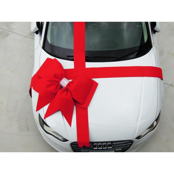 ※生地が厚めの不織布で出来ており、温かみとボリュームと、なにより高級感が倍増致します。納車の際お客様に喜んで頂けると思います。注意点立体リボンは輸送のため曲げて畳んで入れてありますので曲がり癖が付いています、低温のアイロンなどで当て布をして...