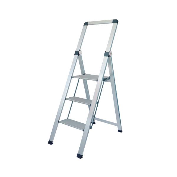 商品名 上枠付片面式アルミ踏台 スリム 3段タイプ 型式/商品コード PSL-3DF/01227214 メーカー FLOBAL/フローバル  サイズ 使用時サイズ(mm):幅466x奥行750x高さx1287折りたたみサイズ(mm):幅55...