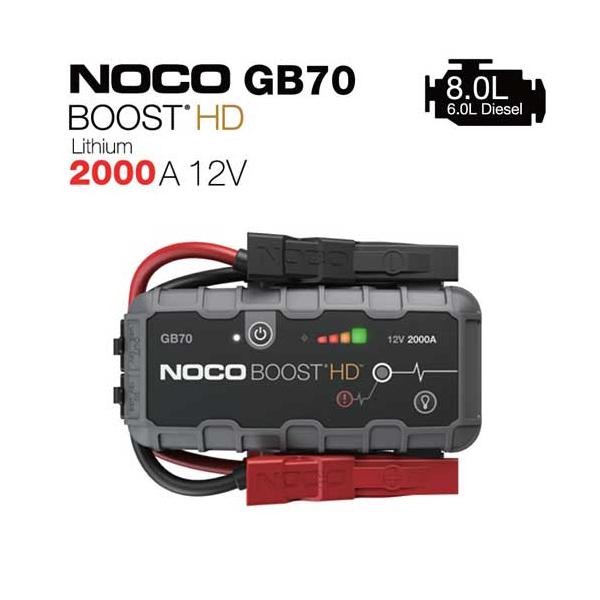 商品名 ジャンプスターター 2000A メーカー NOCO/ノコ  品番 GB70  商品説明 リチウムイオン電池製のジャンプスターターです。最大2000Aの電流を供給し、コンパクトでありながらも確実に、そして迅速にジャンプスタートすること...