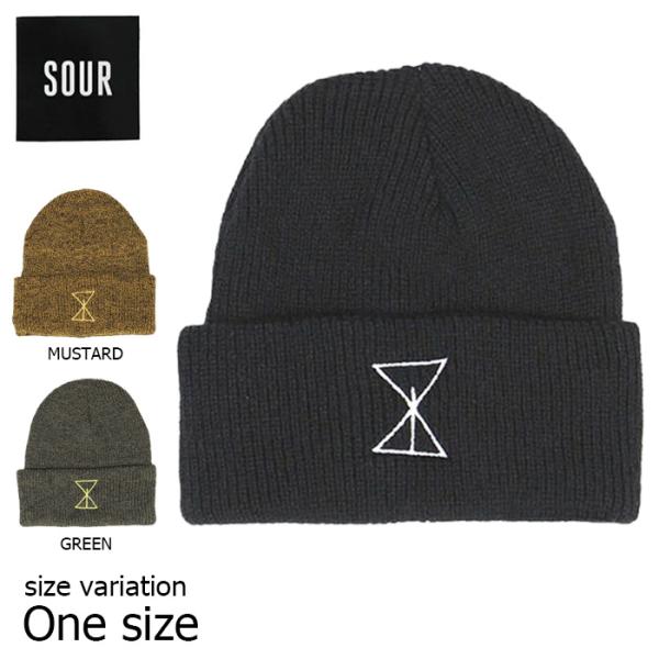 ■商品名　：Sour Beanie■価格　　：4,180円(税込)■カラー　：BLACK / MUSTARD / GREEN■商品説明：スケートの聖地、バルセロナ拠点のブランド【SOUR SOLUTION】ロゴ刺繍入りビーニー。CRASS ...