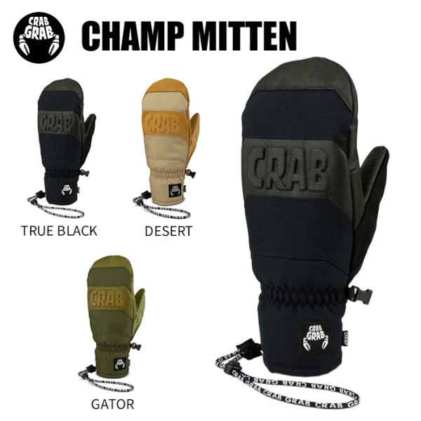■商品名：CHAMP MITTEN■価　格：14,300円（税込）■カラー：TRUE BLACK, DESERT, GATOR■サイズ：XS, S, M, L, XL■商品説明：心地よいワッフルフリースライナーと、上質なヴィーガンレザーの外...
