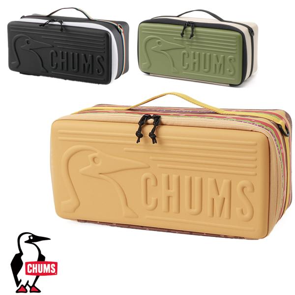 CHUMS定番、キャンプ小物の収納に欠かせないハードケース(Lサイズ)耐久性の高いEVA樹脂を使用したハードケース(Lサイズ)。内側の側面にはマイクロフリースを採用しているのでクッション性があり、衝撃から中身を守ってくれます。新色はハンバー...