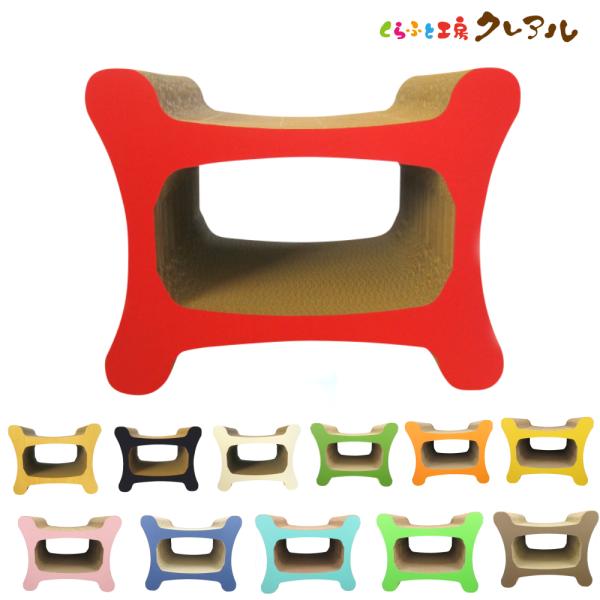 サイズ：縦約50センチ　横約40センチ　奥行約42センチ重量：約４．２キロ材質：段ボールカラー：赤、白、ナチュラル、木目調、青、黄、ピンク、オレンジ、緑、こげ茶、深緑、ネイビー、ヒョウ柄、迷彩柄大人気のゆったりベッドとＨベッドを組み合わせて...