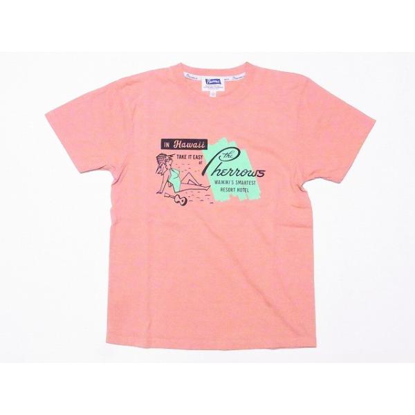フェローズ(Pherrow's)のTシャツ"21S-PT10"です。素材は綿100％で洗いがかかっています。しっかりとした肉厚のボディでネックリブの内側にはフェローズロゴが描かれたテープが施されています。◆プリント：染み込み＆ラバープリント...