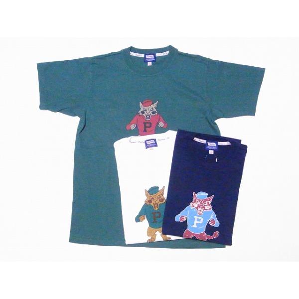 フェローズ(Pherrow's)のTシャツ"24S-PT6"です。カレッジ風アニマルデザインのプリントTシャツ。素材は綿100％で洗いがかかっています。しっかりとした肉厚のボディでネックリブの内側にはフェローズロゴが描かれたテープが施されて...