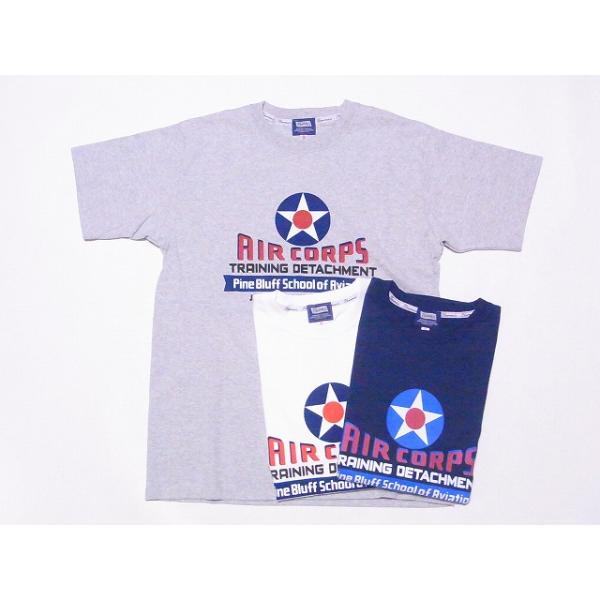 フェローズ(Pherrow's)のTシャツ"25S-PT7"です。アメリカ空軍誕生前の陸軍航空隊時代、アーカンソー州にあるパイロット養成所の実在したシンボルデザインを再現。素材は綿100％で洗いがかかっています。しっかりとした肉厚のボディで...