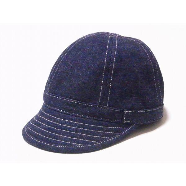ウエアハウス(WAREHOUSE)のデニムキャップ(DENIM CAP)"5242"です。フルブリム(全方位につばのある)ハットを、ベースボールキャップタイプに作り変えた実在するヴィンテージを再現。フロントには「POW」とステンシルが入って...