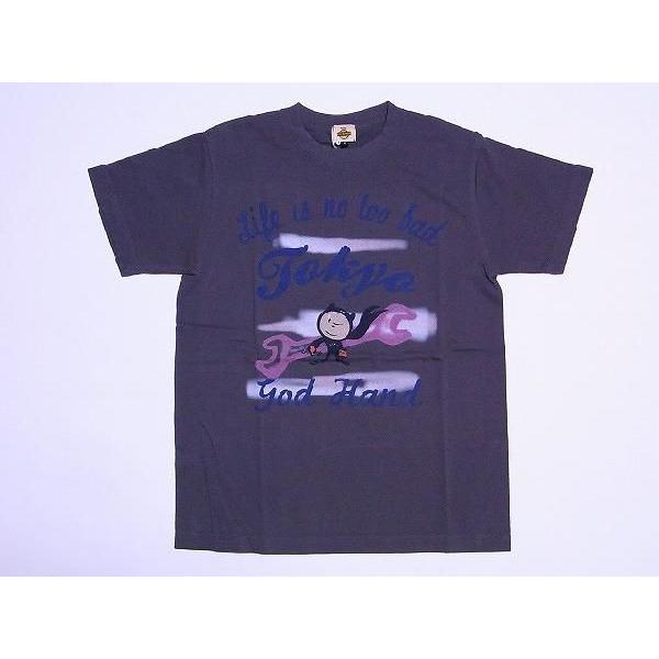 ライスバーナー(RICE BURNER)のTシャツです。素材は綿100％で洗いがかかっています。やわらかく着心地の良い仕上がりです。◆ワンウォッシュモデル【サイズの目安(cm)】[サイズS]　着丈59　身幅46　肩幅40[サイズM]　着丈6...