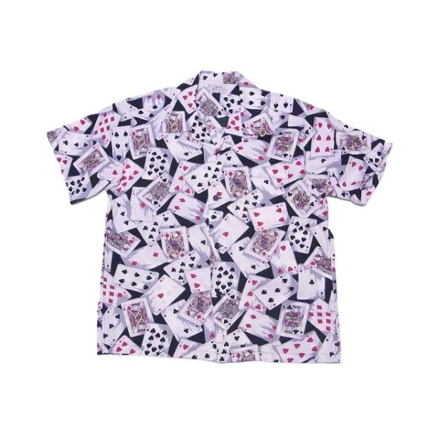 東洋エンタープライズから実名復刻、スターオブハリウッド(STAR OF HOLLYWOOD)のオープンカラーシャツ"SH39496/PLAYING CARDS"です。古着屋関係者か一部のコアな古着フリークしか知り得なかった、1950年代のア...