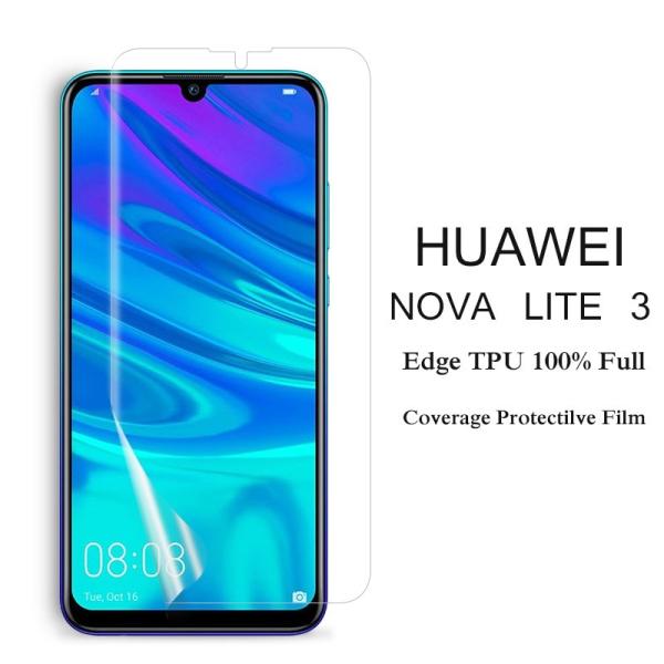 ● 高品質のHUAWEI nova lite3用液晶保護フィルム特価でご提供！！● nova lite3は、前面ガラスのフチが滑らかに湾曲し、湾曲した部分にはフィルムを貼れないので、通常のPETフィルムの横幅が、液晶表示面よりも小さくなって...