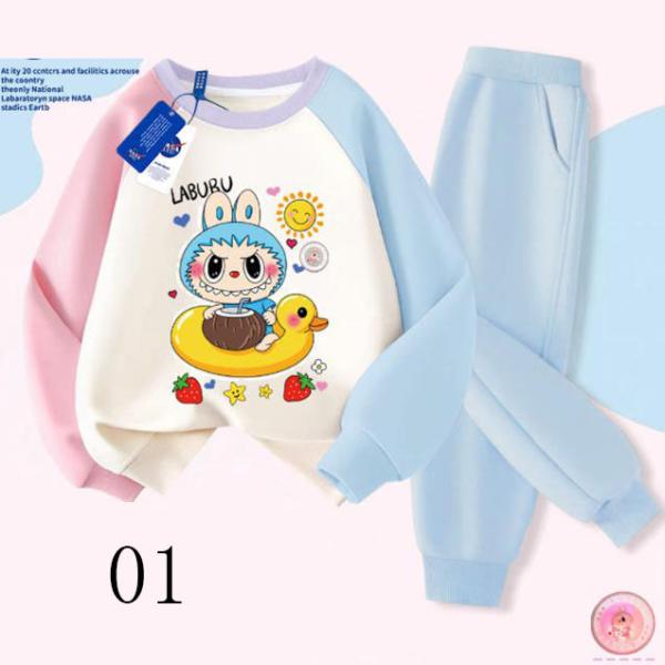 新品未使用送料無料◆2025新品  labubu ラブブ パーカー ズボン 2点セット 春秋冬 大人気 キャラクターグッズ カジュアルウェア男の子 女の子 可愛い キッズ グッズ 子供服 誕生日 グッズ プレゼント薄め仕様、厚め仕様◆カラー...