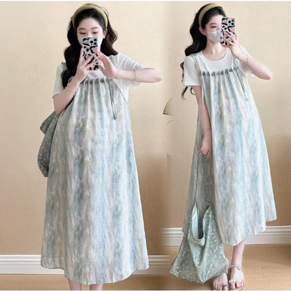 新品未使用送料無料◆2026新品◆カラー：写真参照◆サイズ：cm（写真参照）妊娠中から産後まで長く着用できる、ゆったりとしたシルエットのギャザーワンピースです。お腹周りが広く設計されており、妊娠中から産後まで長くご利用いただけます。シンプル...