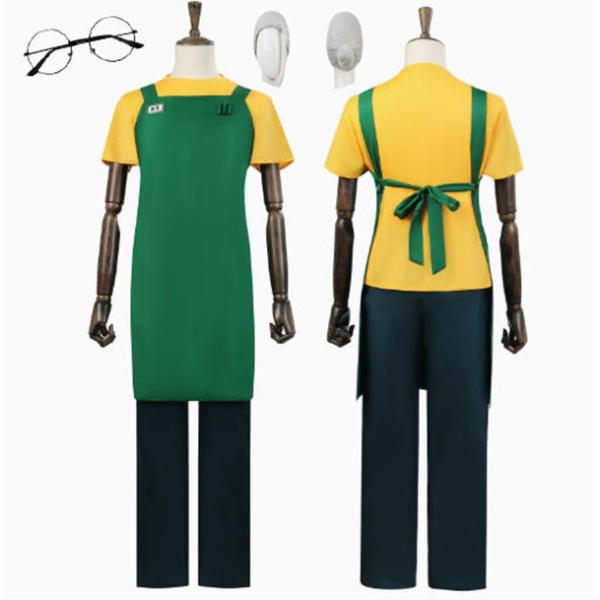 新品未使用◆カラー：写真参照セット1 エプロンセット2 Tシャツ+ズボン+メガネセット3 エプロン+Tシャツ+ズボン+メガネ別途購入する：ウィッグ◆サイズ：cm（写真参照）