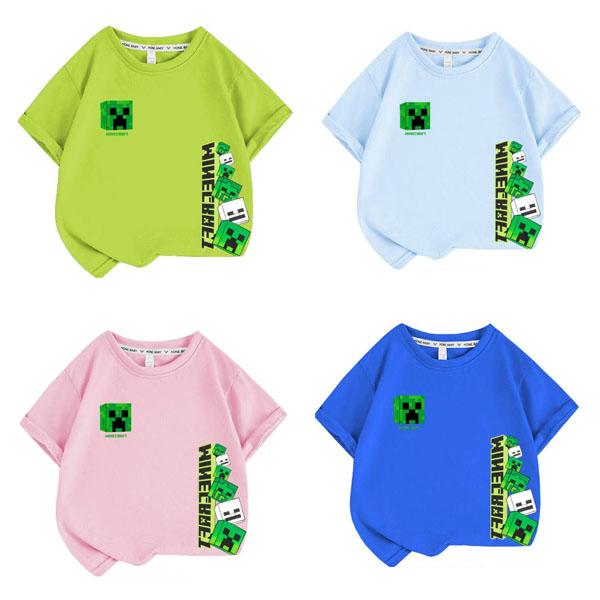 新品未使用◆カラー：写真参照Minecraft 子供服 半袖Tシャツ 男の子 女の子 子ども服 小学生 誕生日用品 家族服ー 感謝祭の日 子供へのギフト 【生地】：綿◆サイズ：cm（写真参照）