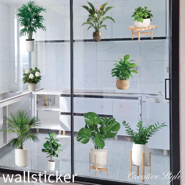 ★商品説明★商 品 名：ウォールステッカー 木 花 おしゃれ 北欧 植木鉢 海 キッチン インテリアシール 植物 ウォールシール 商品番号：WS-96026材　　質：ポリ塩化ビニルサ イ ズ：60cm×90cm数　　量：1枚注意事項： 画面...
