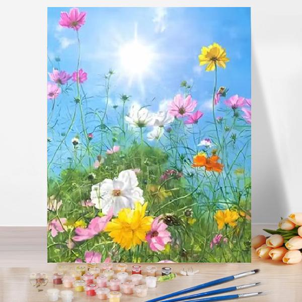 【発売日：2025年09月17日】商品説明<BR>商 品 名：コスモス<BR>商品番号：WS-AE146<BR>セット内容：キャンバス(松木内枠入り)、エコアクリル絵具、絵筆（3本）、金属フック（ネジ付）...
