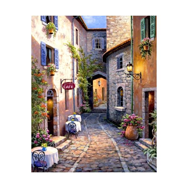 【発売日：2023年05月16日】商品説明<BR>商 品 名：カフェ小径<BR>商品番号：WS-AE344<BR>セット内容：キャンバス(松木内枠入り)、エコアクリル絵具、絵筆（3本）、金属フック（ネジ付...