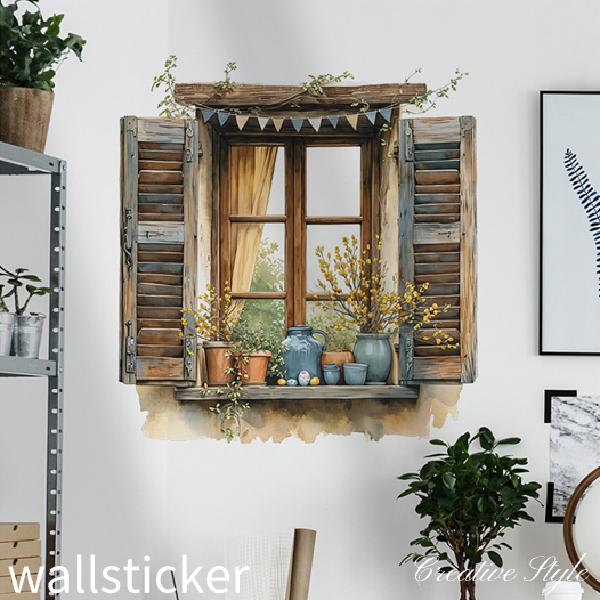 ★商品説明★商 品 名：ウォールステッカー 窓 木 花 おしゃれ 北欧 植木鉢 海 キッチン インテリアシール 植物 ウォールシール 商品番号：WS-ZDB36017材　　質：ポリ塩化ビニルサ イ ズ：30cm×60cm×2数　　量：2枚注...