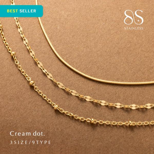 あずきチェーン、ベネチアンチェーン、スネークチェーンなど9種類のデザインから選べるネックレスチェーン。単品使いは勿論、重ね付けやお手持ちのネックレストップと組み合わせて様々なシーンで活躍してくれます◎■サイズチェーン長さ45cm / 55c...