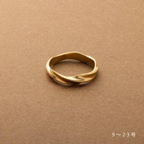 “ひねり”を効かせたステンレス製ツイストリング。シンプルな定番デザインだからこそ毎日使いしても安心なステンレス製がうれしいひと品。人気のひねりフォルムが存在感バツグンで主役としても活躍しそう◎■サイズリング幅：0.31cmリングサイズ（内径...