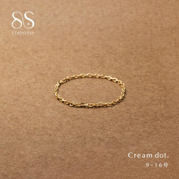 繊細な印象のステンレス製チェーンリング。細身のシンプルなデザインで指先を美しくこなれた雰囲気に仕上げます。お手持ちのリングと重ね付けを楽しむのもオススメです。■サイズリング幅：0.1cmリングサイズ9号：15.7mm11号：16.3mm14...
