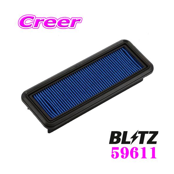 【純正品番AY120-NS060対応品】・BLITZのパワーエアフィルターLMD、59611です。・SUS POWERコアタイプで実績の高い、特殊乾式繊維＆ステンレスの特殊二層構造を採用した、純正交換タイプのエアフィルターです。・素材の一部...
