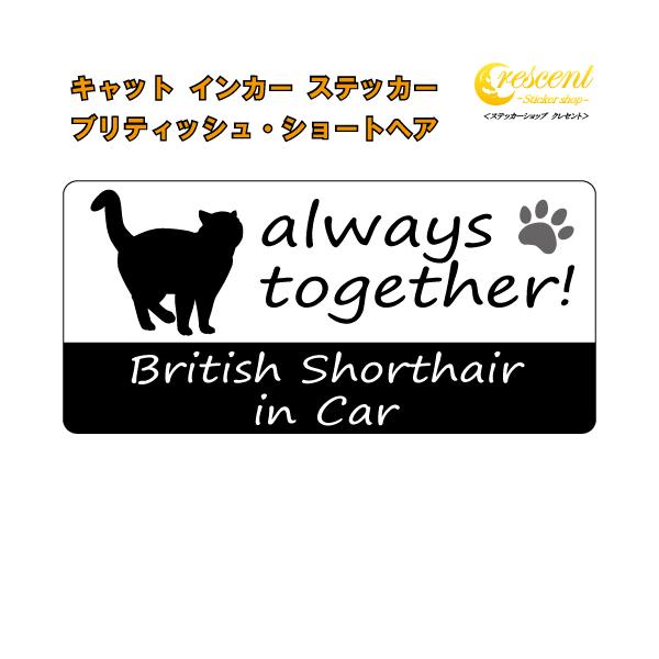 愛猫との楽しいドライブ♪そんな気持ちをステッカーにしました♪可愛いうちの子を少し自慢しちゃいましょう！alwaystogether!いつも一緒！Cat in CarCat on Board英語表記の猫名　in Car英語表記の猫名　on B...