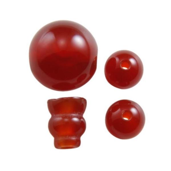 天然石で作られた、親玉・ボサ・二天玉のセットです。ハンドメイドでの数珠・念珠の製作にご使用ください。親玉はお釈迦様または阿弥陀様、ボサは菩薩様、二天玉は守り神になります。赤めのう,赤メノウ,赤瑪瑙,レッドアゲート。【素材】親玉　赤めのう 1...