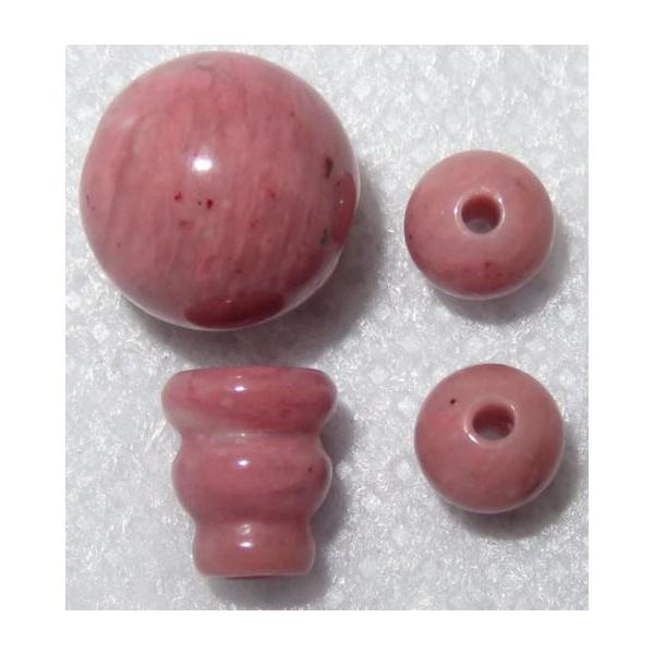 天然石で作られた、親玉・ボサ・二天玉のセットです。ハンドメイドでの数珠・念珠の製作にご使用ください。親玉はお釈迦様または阿弥陀様、ボサは菩薩様、二天玉は守り神になります。ロードナイトの代用品でジャスパー系のピンクの石。最近出回り始めた石。不...