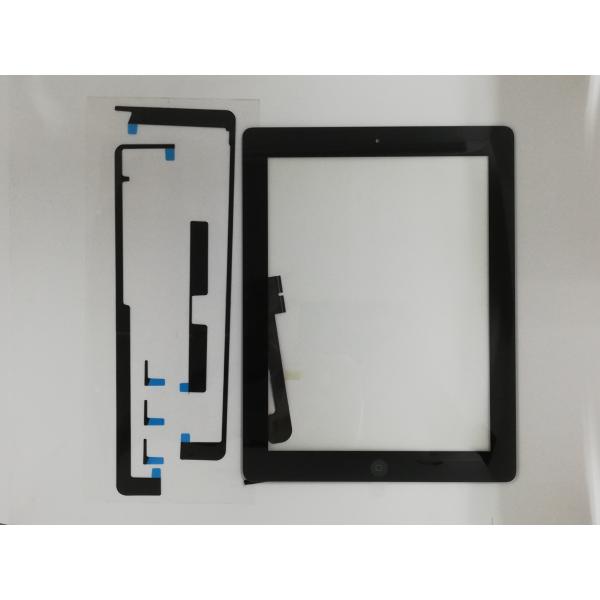 iPad 4用 タッチパネルガラス タッチスクリーン デジタイザー 防水シール付属 ブラック修理・交換用パーツです。(タブレット本体ではありません)