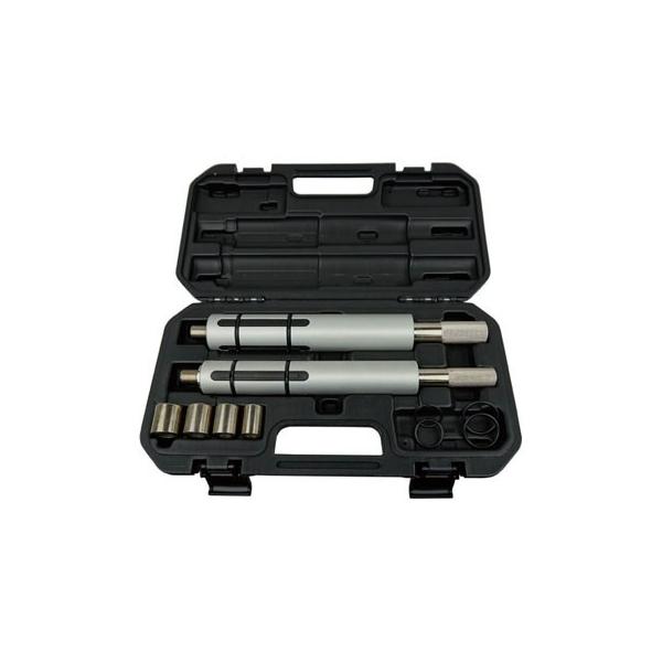 ハンドルを回転させることで自在にサイズを変更でき、6ton〜大型車のクラッチセンター出し作業が簡単に行えます。通常のシンプルプレートクラッチ及びツインプレートクラッチに対応。