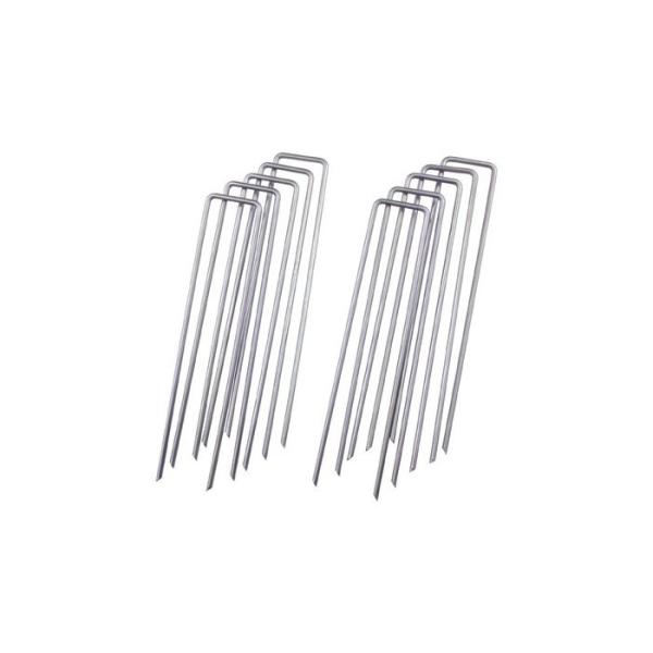 ダブルで止まるＵ型のアンカーピン！●シートやネットを地面に固定する必需品！●使いやすくハンマーなどでの打ち込みがしやすい幅3センチタイプ！●防護ネットなどを設置する時に使用するアンカーピンです。●地面に確実に固定できるようＵ型にしたピンで、...