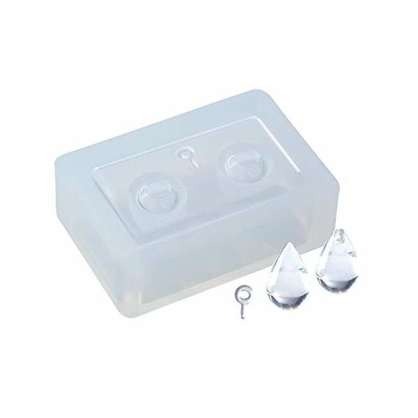 【シリコーンモールド　＜雫＞】・モールドはヒートンを入れる『穴付き』と『穴無し』の2タイプ。・穴無しは雫を逆さまにして使うモチーフがきれいに作れる。・レジンで作れるヒートンモールド付き。・雫には、約1gのレジンが入ります。●きれいな雫を作る...