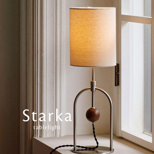 アーチ状のパイプとウッドボールがアクセントのテーブルライトStarka。支柱部分は無段階の高さ調節が可能で、テーブルライトからベッドサイドのフロアライトまで、多用途な使い方ができます。シックなブラックとクラシカルなシルバーの2色展開です。■...