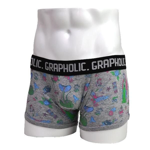 GU012GRAPHOLICプリントローライズボクサーM/L
