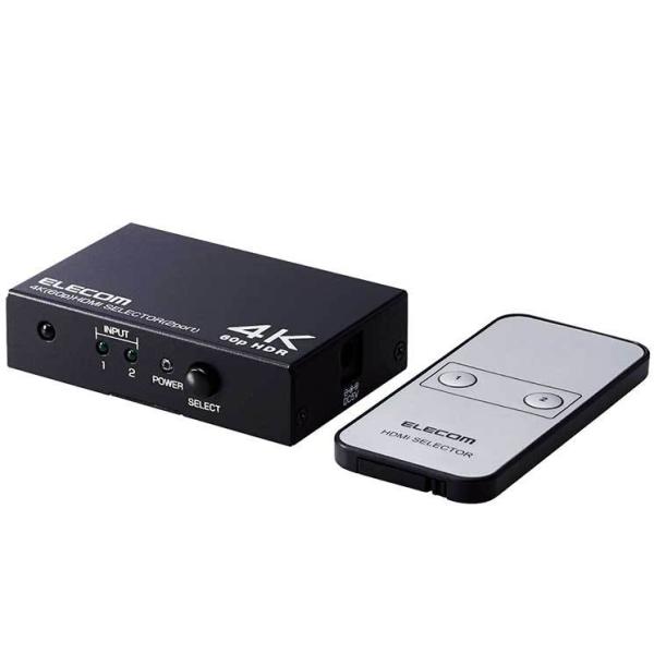 4K60Hz(18Gbps)、HDCP2.2対応により4KモデルのHDMIポート不足を解消できるHDMI切替器です。 専用ACアダプター付属により安定した動作を実現、また付属のリモコンにより離れた場所からの入力切替操作が可能です。 放熱効率...
