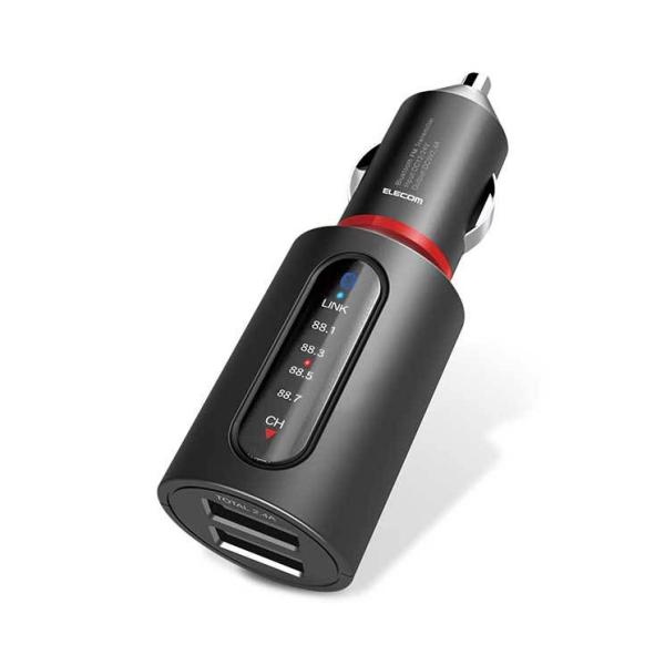 最大合計出力2.4Aでスマホやタブレットを充電できるUSBポート・2ポート付き。車の中でスマートフォンやタブレットの音楽などをワイヤレスで楽しめるBluetooth(R)FMトランスミッター。■使用電源：アクセサリソケット ■使用温度範囲：...